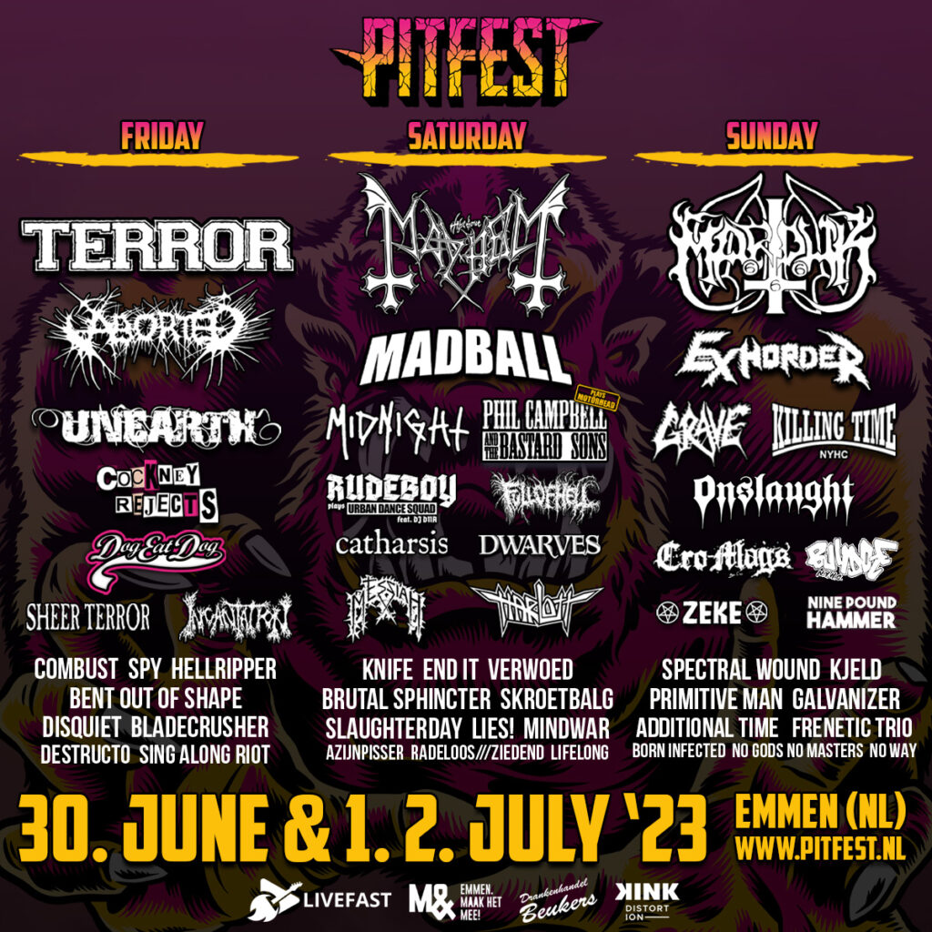 Festival tip: Pitfest 30 juni t/m 2 juli | Emmen - Metal Experience
